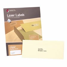 Snapklik.com : MACO Laser/Ink Jet Matte Clear Shipping Labels, 2 X 4-1/ ...