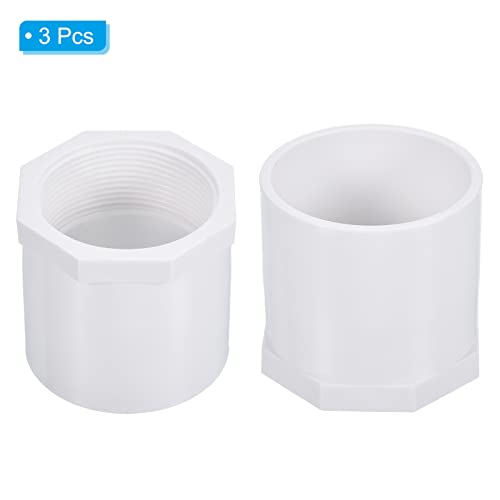 PATIKIL G2 Female Thread 63mm Socket Pipe Fitting, UPVC Straight Tube ...