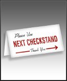 SIGN- "PLEASE USE NEXT CHECKSTAND": Industrial Warning Signs: Amazon ...