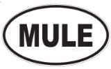 Amazon.com: Oval Decals, Mule Vinyl Car Sticker, 5-by-5 inches, Black ...