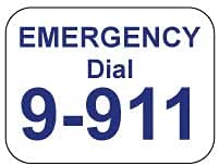 Amazon.com : 10 Phone Stickers. Emergency 9-911 Phone Stickers ...