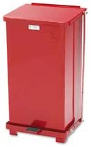 Amazon.com: Defenders Biohazard Step Can, Square, Steel, 12gal, Red ...