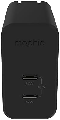Amazon.com: Mophie speedport 67 USB-C Charger GaN 67W, 2-Port Fast ...