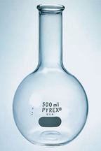 Pyrex Flat Bottom Flasks with Long Necks - 500 mL (24 per case ...