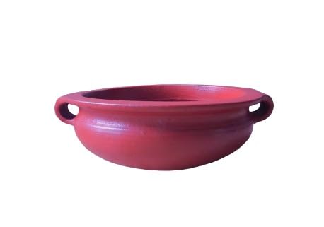Buy Clay Mall Kerala 3L RED URULI earthen/Clay Pot/Handi/kadai for ...