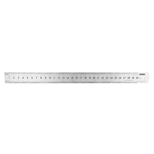 Wincal Metal Straight Edge Rulers, Stanley Steel Ruler, 30cm Double ...