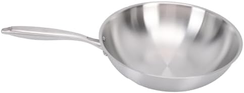 FILFEEL Wok de Acero Inoxidable 304 con – Sartén Antiadherente para ...