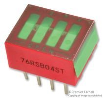 GRAYHILL 76RSB04ST SWITCH, DIP, 4POS, SPST, RECESSED ROCKER (1 piece ...