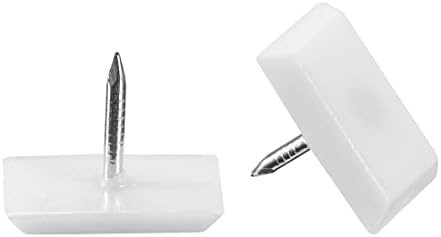 uxcell Furniture Feet Nail Plastic Glide Nails Square Glide Nails Chair ...