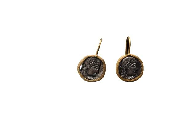 Amazon.com: Ancient "Shana" Coin Earring handmade, 0.022 lbs, coin ...