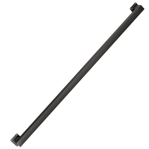 Modern Stair Handrail Grab Bar Kit, 4ft Black Galvanized - Want It All