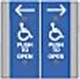 MS Sedco 619 Series Vestibule Switch 2 Blue Face Plates WHEELCHAIR/PUSH ...