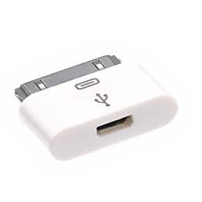 Portable 30-pin Dock Connector to Micro USB Adapter Converter for ...