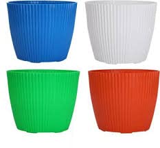 Pankaj Nursery 11 inch mega Round Indoor and Outdoor Pot Multicolored ...