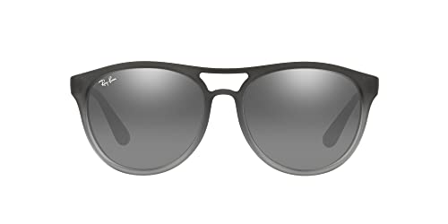 Buy Ray-Ban Men's Rb4170 Brad Round Sunglasses, Dk Grey Grad on Clear ...