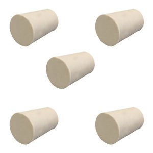 5pcs White Rubber Experiment Tube Flask Jar Stopper Bungs Plugs ...