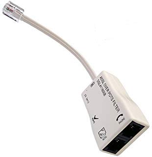 RJ11 RJ-11 ADSL VDSL Broadband Micro Filter Splitter (Telephone Modem ...