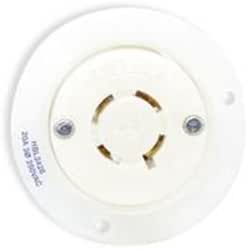 Hubbell HBL2426 AC Flanged Outlet NEMA L15-20 Female White - Electric ...