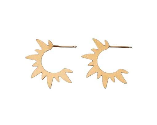 Amazon.com: Gold Spikes Sun Earrings : Handmade Products