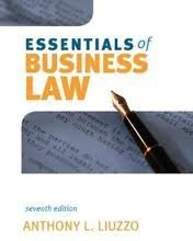Essentials of Business Law 7th (seventh) edition: Anthony L. Liuzzo ...
