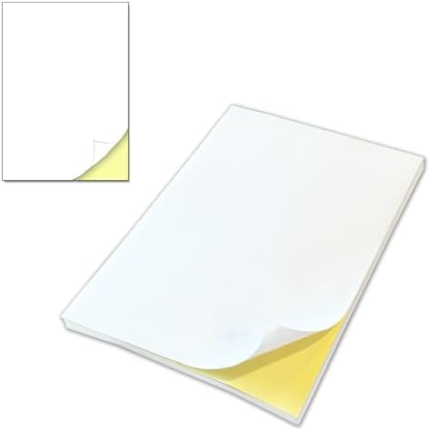 Creavvee 4 étiquettes par feuille 25 feuilles A4 imprimables papier ...
