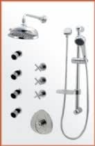Aqua Brass Delfino Shower Kit #3 Delfino DELFINO-KIT3-PC Shower Faucet ...