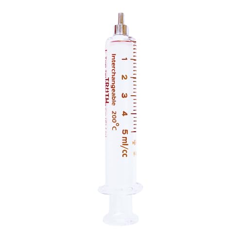 Laboratory 50ml Truth Glass Syringe with nozzle type Metal Luer Tip ...