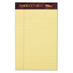 Docket Gold Legal Ruled Perforated Pad, 5 x 8, Canary, 12 50-Sheet Pads ...