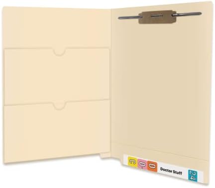 Amazon.com : Pocket File Folders, Doctor Stuff, Reinforced End Tab ...