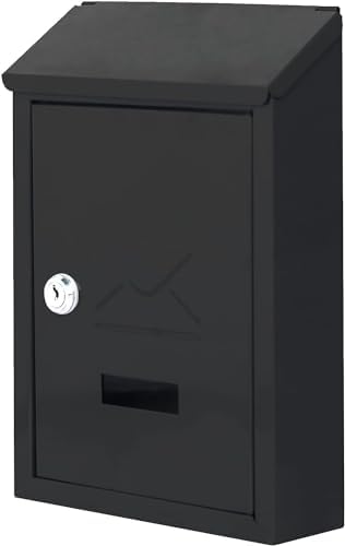 ACL Wall Mounted Post Box, Lockable Mailbox with 2 Keys, Weatherproof ...