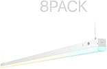 HYPERLITE 8FT LED Linear Strip Light Fixture: 80/64/50W LED Shop Lights ...