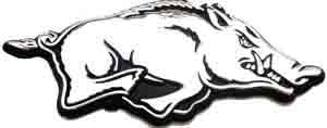 Amazon.com : Arkansas Razorbacks Chrome METAL Auto Emblem : Sports Fan ...