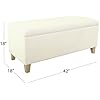 Amazon.com: HomePop Storage Bench, Pearl Cream, Rectangle : Home & Kitchen
