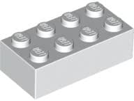 LEGO Stone 2 x 4 Nubs in White Pack of 20 : Buy Online at Best Price in ...