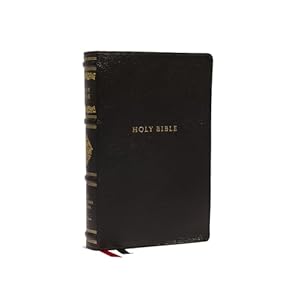 RSV Personal Size Bible with Cross References, Black Genuine Leather ...
