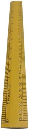 Generic 12 Inch Wooden Ruler (Pack of 6) - Lightweight, Portable ...