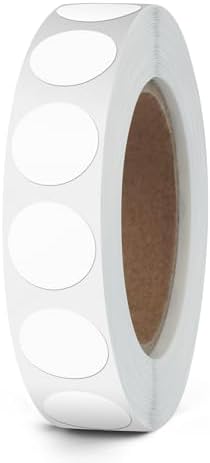 YIKIADA 13 mm White Round Stickers Self-Adhesive Circle Color Coding ...