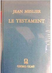 Amazon.com: Le Testament (French Edition): 9783487052786: Meslier, Jean ...