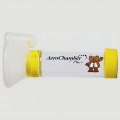 Aerochamber Plus spacer device, Child, Meduim, Yellow,with face mask ...