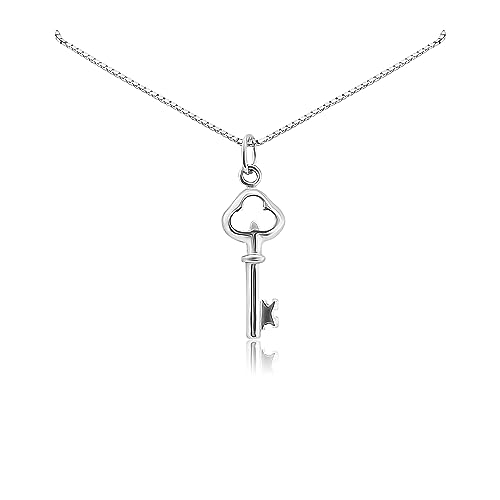 Amazon.com: Tiny Delicate and Dainty Sterling Silver Key Necklace for ...