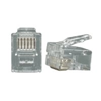 Amazon.com: 6P6C Modular Plugs Flat Cable Solid Wire 50 pieces per bag ...