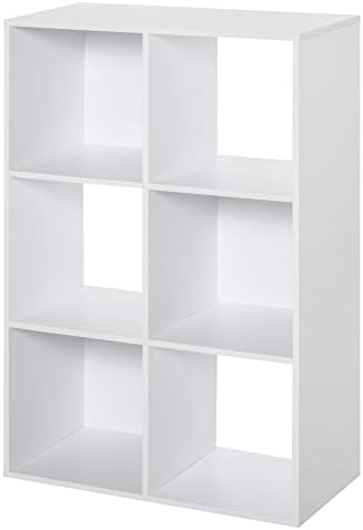 HOMCOM 3-tier 6 Cubes Storage Unit Particle Board Cabinet Bookcase ...
