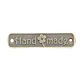 Amazon.com: 30 pcs Antique Bronze Made With LOVE Tag Charms, 25x5mm ...
