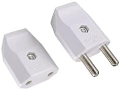 Polycarbonate 2 Pin Male Female Adapter Plug Male to Female 2 Pin Top ...