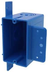 1-Gang ENT Non-Metallic Outlet Box w/Eccentric Knockouts, 22 Cubic Inch ...