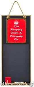 Amazon.com: Booth Designs Chalkboard Keep Calm and Carry On: Home & Kitchen