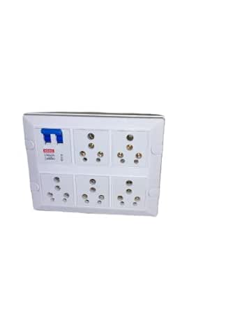 Electrical switch board 5 power sockets 1 mcb 32 ampere 2.5 sq mm 3 ...