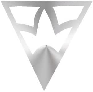 Amazon.com - Inverted Triangle Symbol Decal Sticker (metallic silver, 5 ...