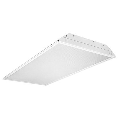 Lithonia Lighting Recessed Lensed Troffer, 3 X 32 watt T8 Lamp, 120/277 ...