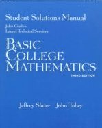 Basic College Mathematics Student Solution Manual 3RD EDITION: Jefery ...